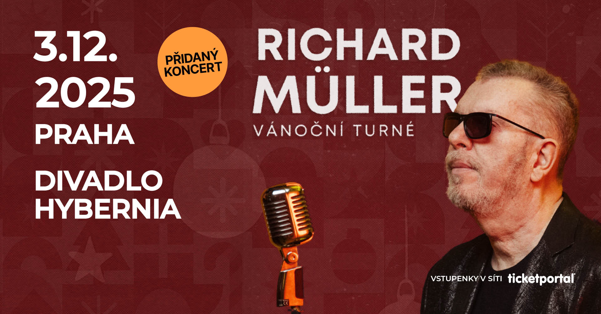 Richard Müller - Vánoční turné - přidaný koncert - Divadlo Hybernia